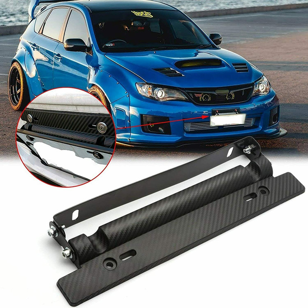 No Drill Carbon Fiber Style Front Adjust License Plate Mount Bracket ...
