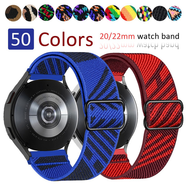 Elastic Nylon Strap for Samsung Galaxy watch 6 5 4 40mm 44mm 6 classic ...
