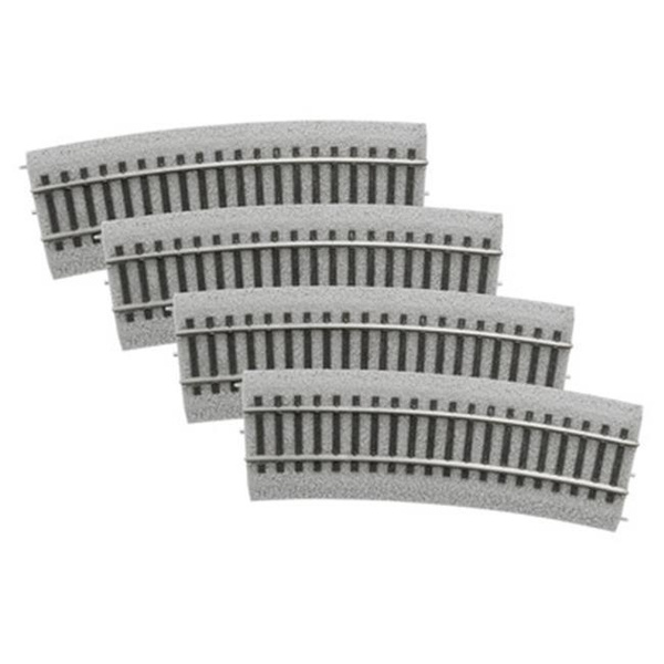 20 in. HO Scale Radius Half Magnelock Track - Pack of 4 | Wish