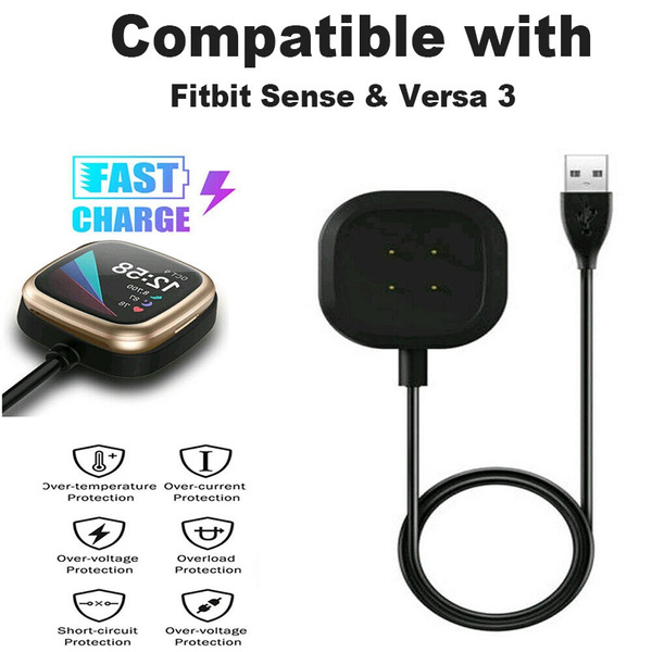 USB Wireless Magnetic Charging Dock Fast Cable Charger for Fitbit Versa ...
