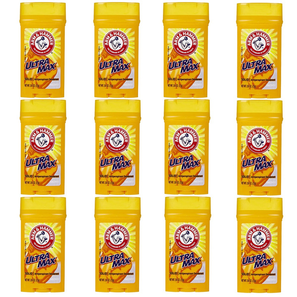 Pack of (12) Arm And Hammer Ultra Max Invisible Solid Antiperspirant ...