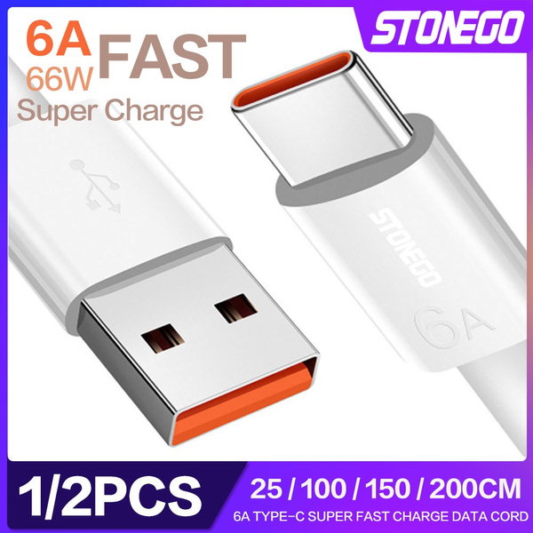 66W High Power Output Type-C Data Cord 6A Super Fast Charge Cable ...