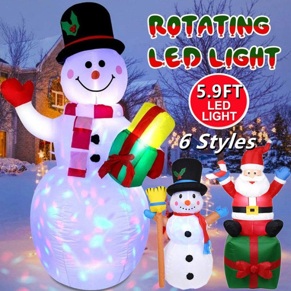 5.9ft Giant Large Christmas Outdoor Inflatable Snowman Santa Decoration ... 5.9ft Giant Large Christmas Outdoor Inflatable Snowman Santa Decoration ...