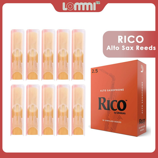 RICO Reeds 2.5 Alto Sax Saxophone Reeds RICO REEDS Alto Saxphone 10 ...