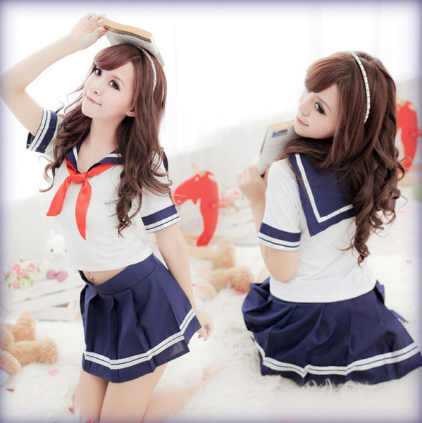 JK Uniform Cosplay Japanese School Girl Students Sailor Uniform Sexy ...
