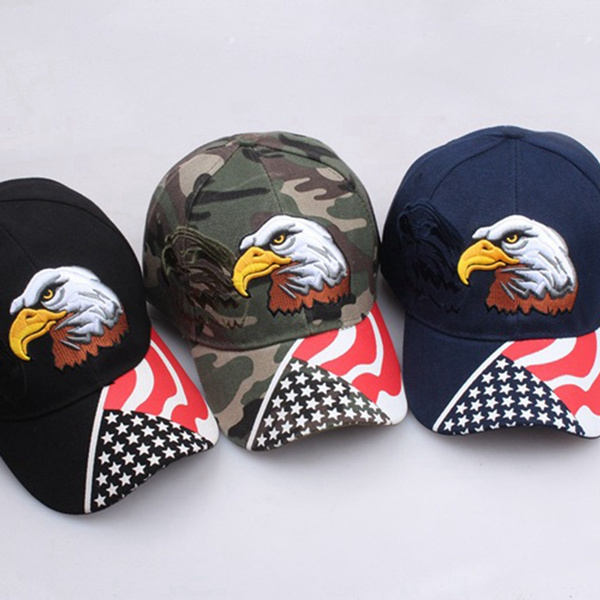 Men'S Baseball Cap Animal Caps Patriotic Embroidery American Eagle And ...