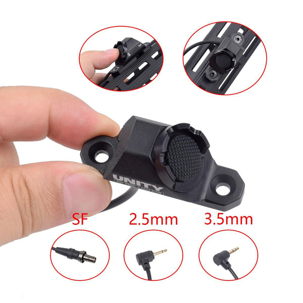 Airsoft Tactical Hot Button Pressure Remote Switch Fit M-LOK Rail SF ...