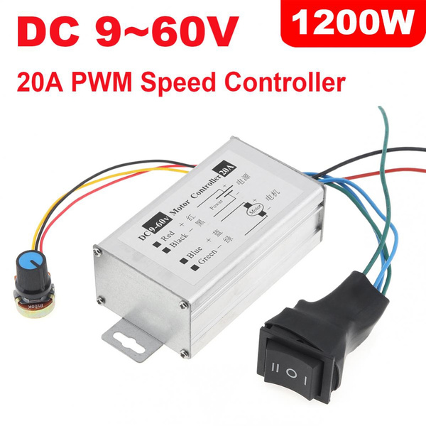 1200W DC Motor Speed Controller 20A PWM Motor Speed Controller ...