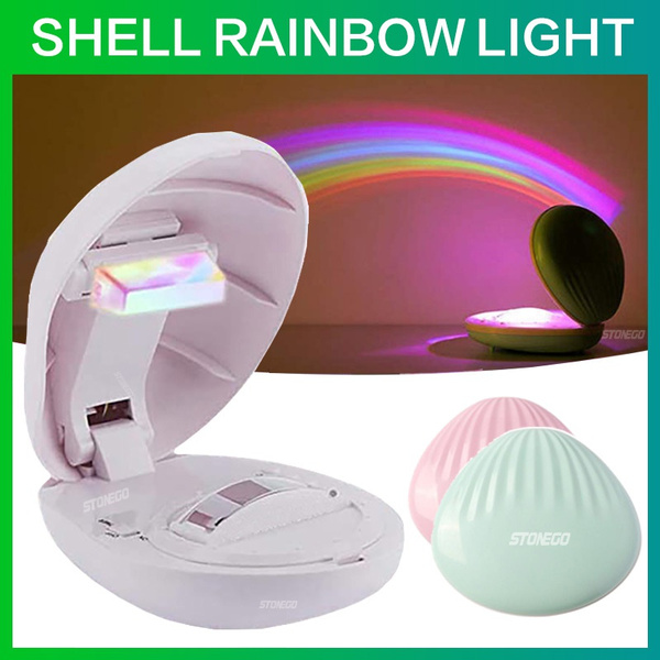 Shell Rainbow Projector Light Camera LED Color Night Light Lamp for ...