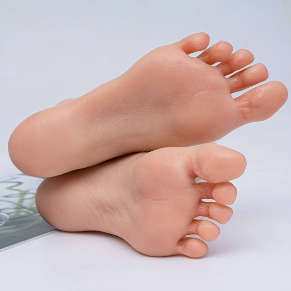 1Pcs 1: 1 Life Size Mannequin Silicone Foot Model Fake Feet for Nail ...