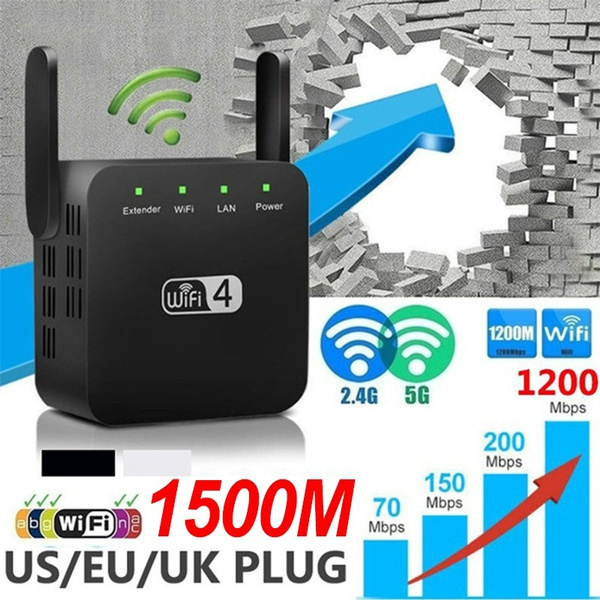 New Upgrade 1500M/ Dual-band 2.4 / 5G 4 Antenna Wireless Wifi Range ...