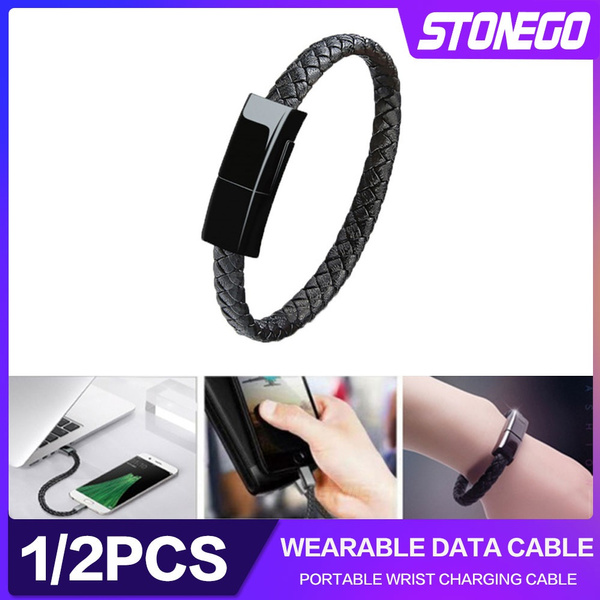 Portable Bracelet Data Cable Wearable USB Wrist Data Cable Braided ...