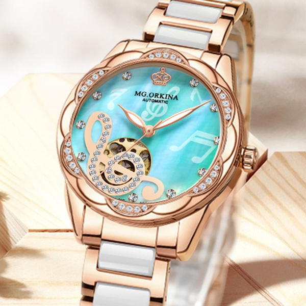 MG.ORKINA Musical Note Literal Design Women Automatic Mechanical Watch ... MG.ORKINA Musical Note Literal Design Women Automatic Mechanical Watch ...