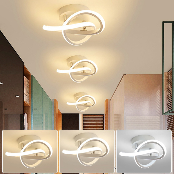 Modern High Bright Corridor Ceiling Light Round Double Ring Minimalist ...