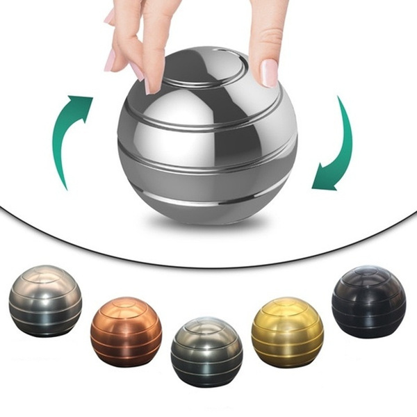 Kinetic Desk Toy Mesmerizing Rotating Spherical Gyroscope Motion Anti ...
