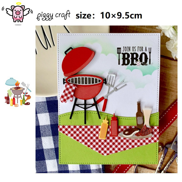 New craft metal cutting dies cut die mold Backyard BBQ grill Scrapbook ...