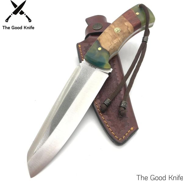 Handmade Bushcraft Camping Knife With Leather Survival Gear and ...