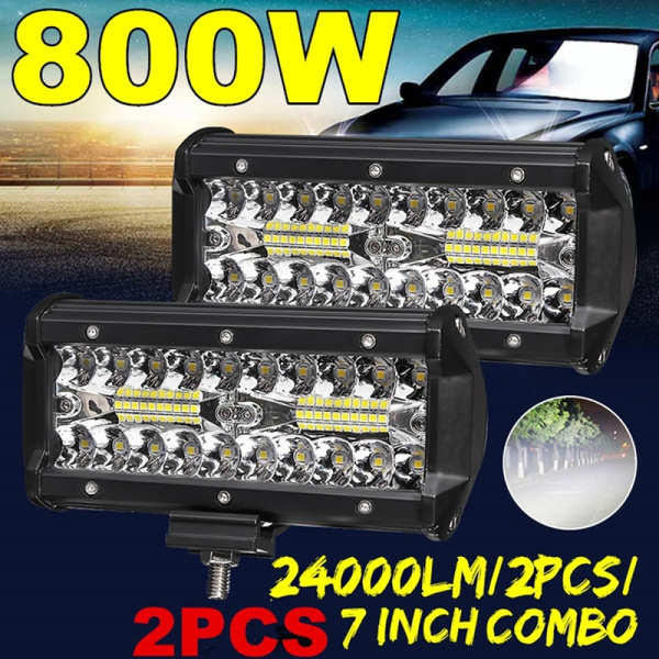 1/2Pcs 4/7inch Car LED Work Light Bar Spotlight Floodlight Combination ...