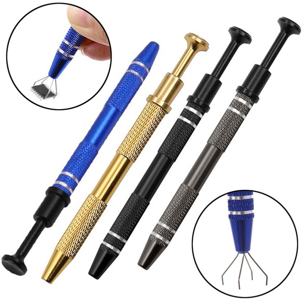 Metal Grabber Tweezers for Gripping Tiny Components & IC Chips Catcher ...