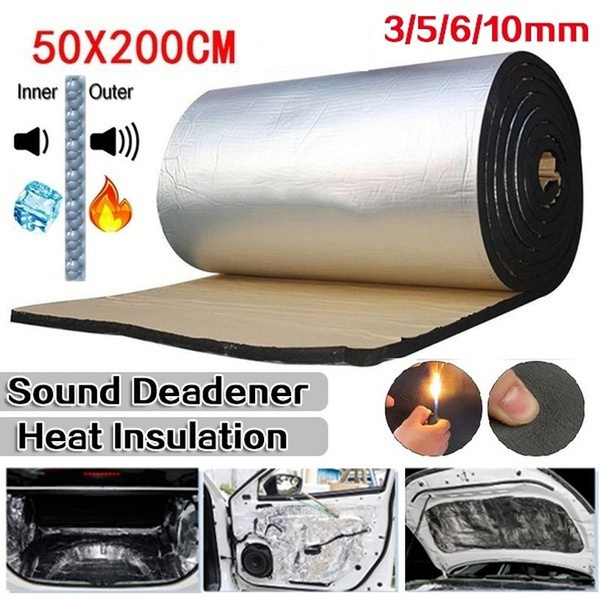 50x200cm 5/10mm Car Sound Deadener Mat Noise Bonnet Insulation ...
