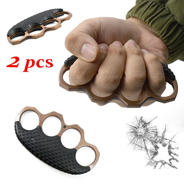 2pcs Finger Weapon Tactical Survival Self-defense Knuckle Safety Ring ...