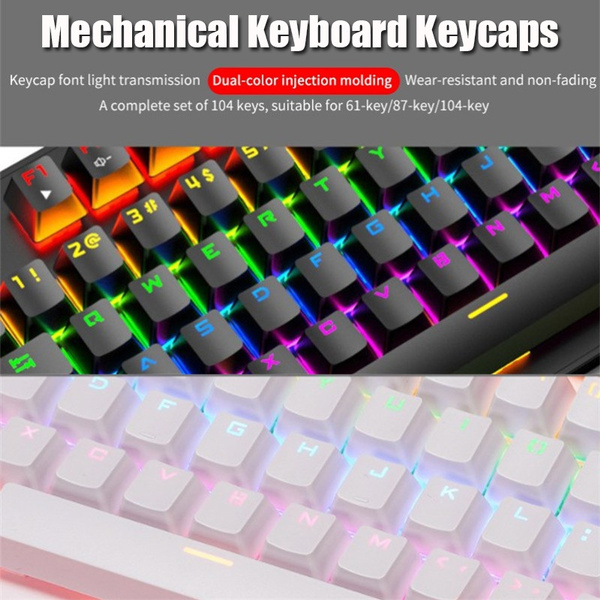 Mechanical Keyboard Keycaps Backlit Keycaps Suitable for Standard 61/87 ...