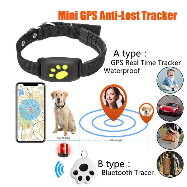 Dogs Cats Pet GPS Tracking Locator Waterproof GPS Tracker Collar ...