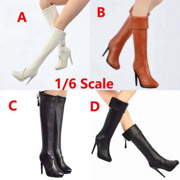 1/6 Scale Female High heel Boots Shoes Model Toy Fit 12'' PH TBL JO ...