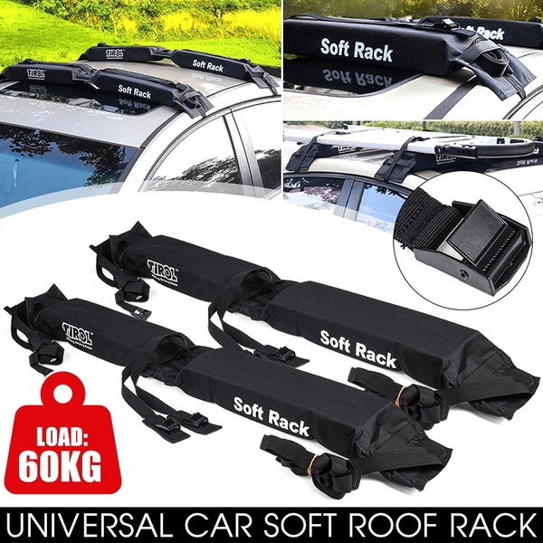 2PCS 60kg 600D Universal Weather Proof Soft Car Roof Rack Pad Bars ...