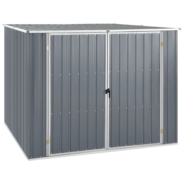 Garden Shed Grey 195x198x159 cm Galvanised Steel Gartenhaus Abri de ...