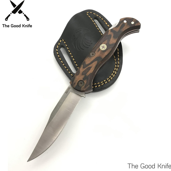 Handmade Locked Pocket Knife With Leather Camping Knives & Tools Self ...