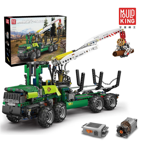 MOULD KING Technical Pneumatic Forest Machine Truck MOC Building Blocks ...