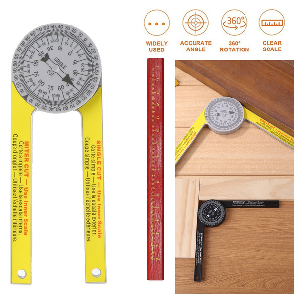 Miter Saw Protractor ABS Angle Finder Meter Miter Gauge Goniometer ... Miter Saw Protractor ABS Angle Finder Meter Miter Gauge Goniometer ...