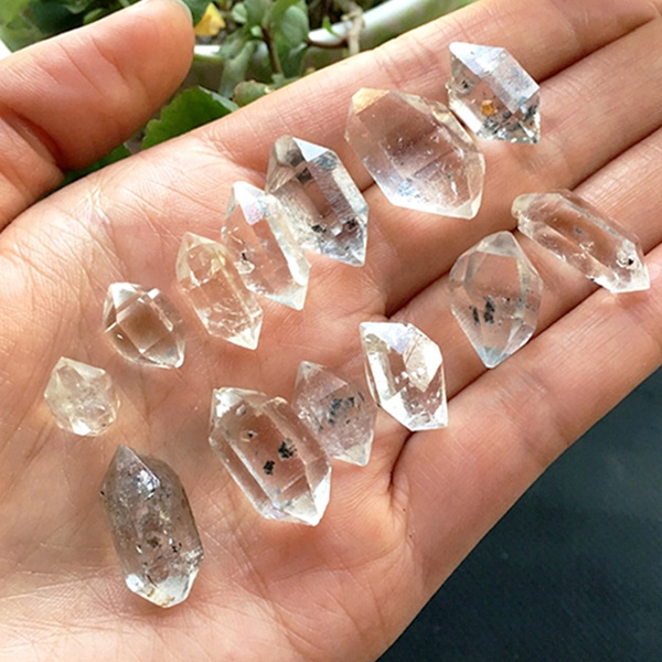 Herkimer Diamond Natural Transparent Crystal Quicksand Shining White ...
