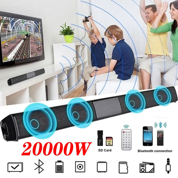 Upgraded !!!High Power Wall-mounted Wireless Bluetooth Sound bar Stereo ...