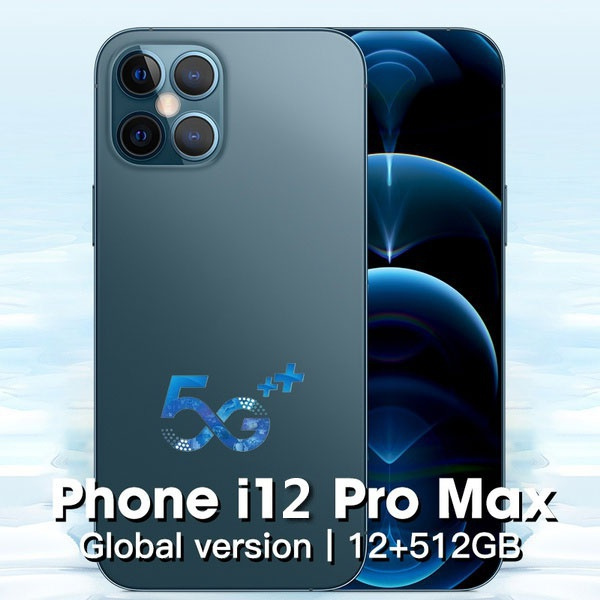 2021 New I12 Pro Max 6.1 Inch Smartphone 12GB+512GB Memory 4G/5G ...