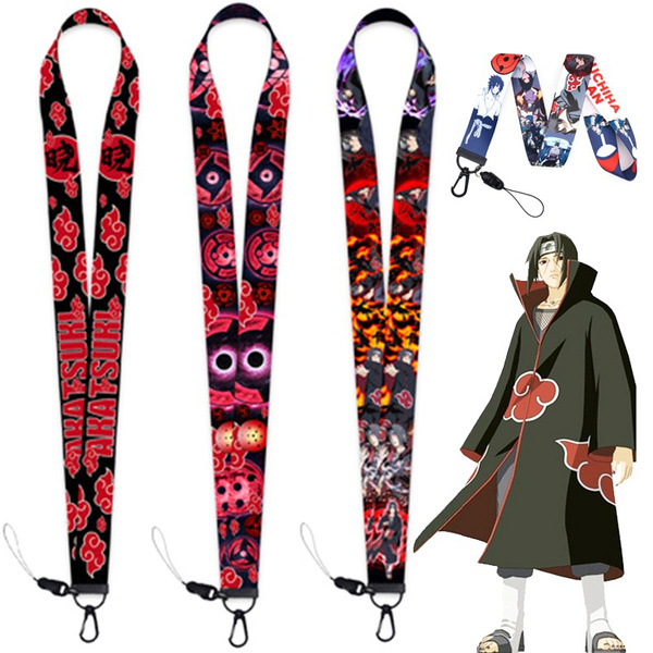12styles Anime Naruto Akatsuki Clouds Neck Strap Lanyard for Keys DIY ...