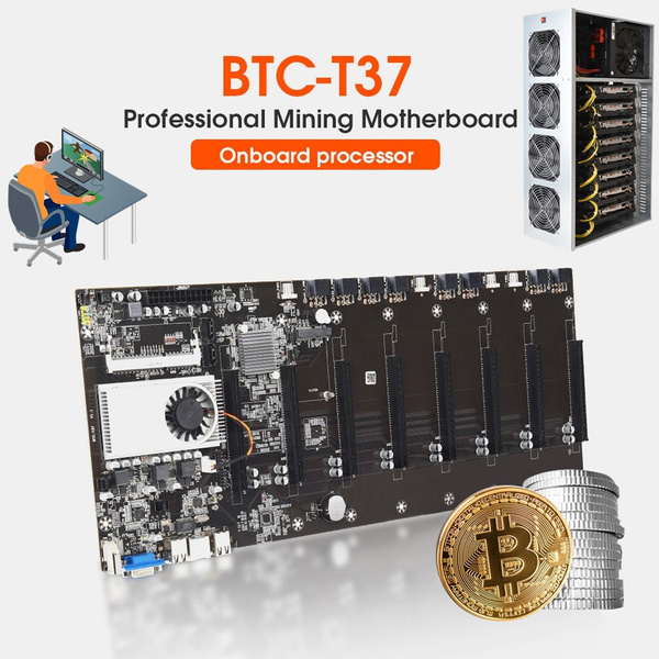Professional BTC-37 Miner Motherboard CPU Set 8 Video Card Slot DDR3 ...
