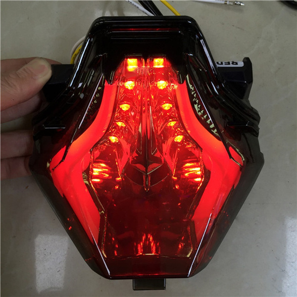 Custom Motorcycle Taillight Bulbs Turn Signal Red Light for Yamaha R25 ...