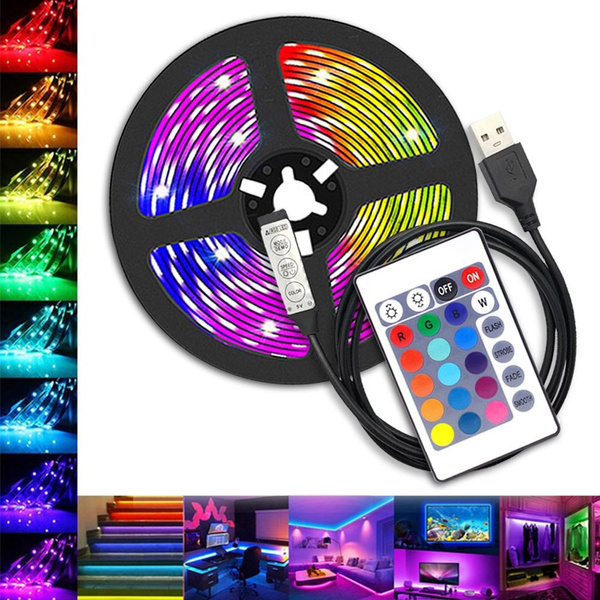 5V RGB 2835 Bluetooth LED Strip Lights Control USB Flexible LampTape ...