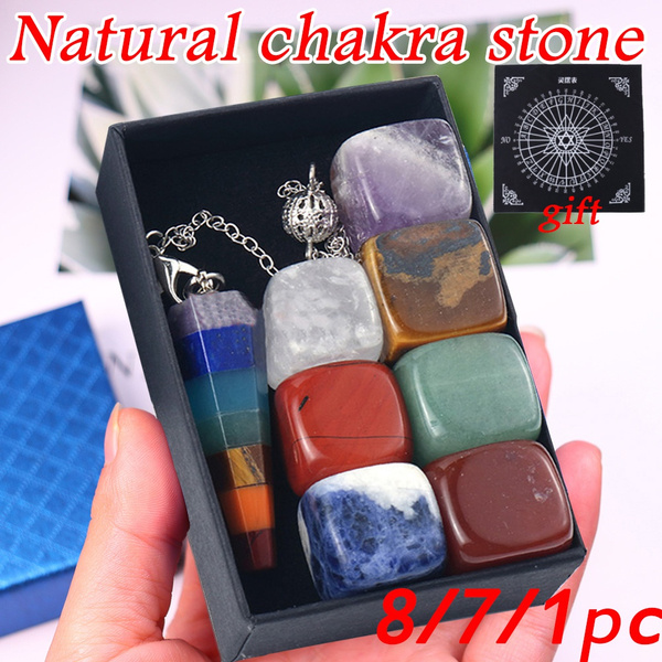 Chakra Kit with Spirit pendulum and Pendulum cloth - Chakra Healing - 7 ...