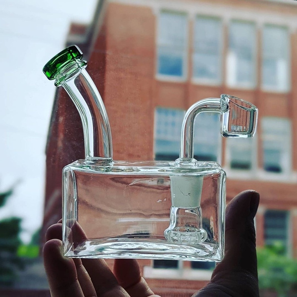 Cool Thick Glass Dab Rig Oil Rigs Oil Burner Water Pipe Glass Bubbler ...