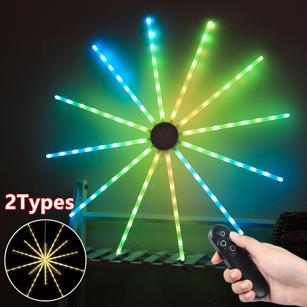 2Types RGB Dreamcolor LED Firework Hanging Light Battery Operated ...