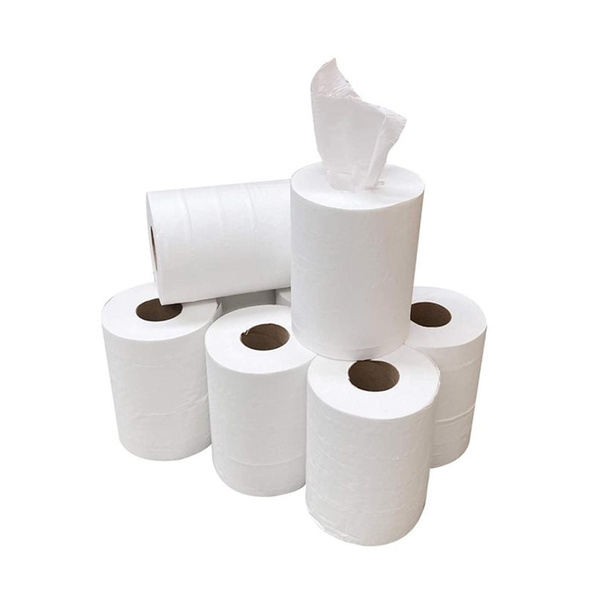 Merfin Premium 2 Ply Center Pull Hand Paper Towel Roll, 8 Pack, 350 ...