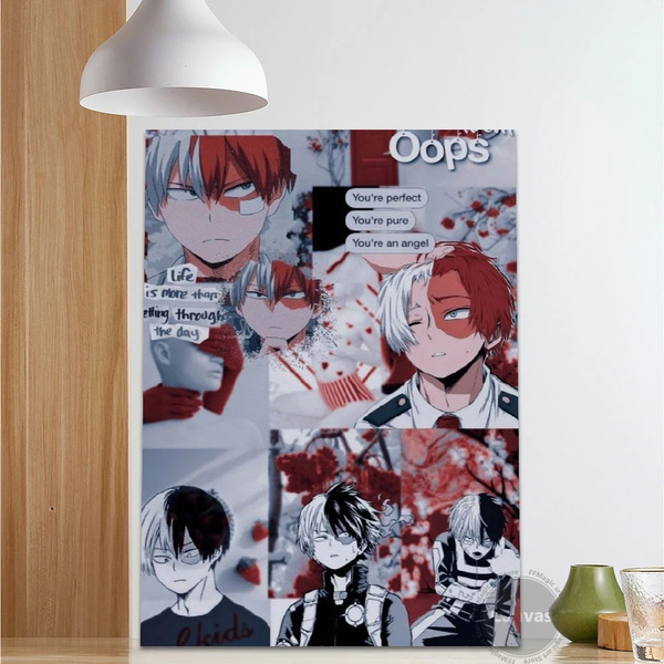 Wall Art Anime My Hero Academia Todoroki Shoto Canvas Poster Prints ...