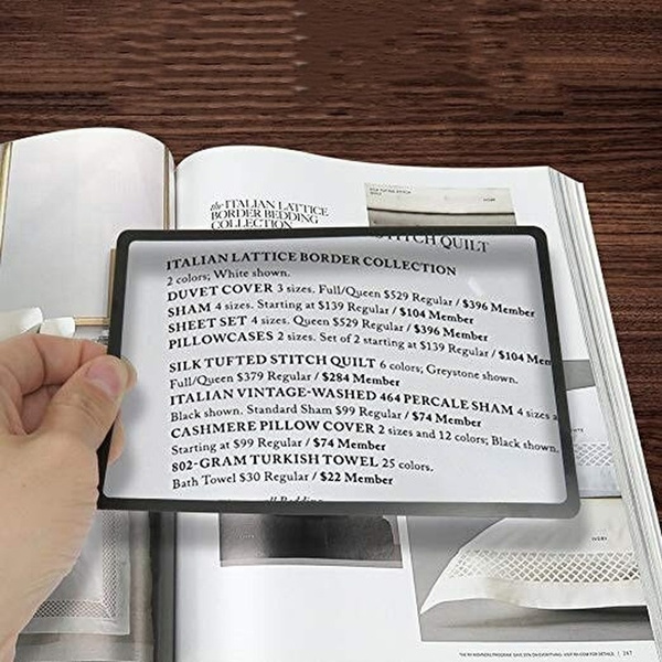 A4 Full Page Large Sheet Magnifier Magnifying Glass Reading Aid Lens | Wish