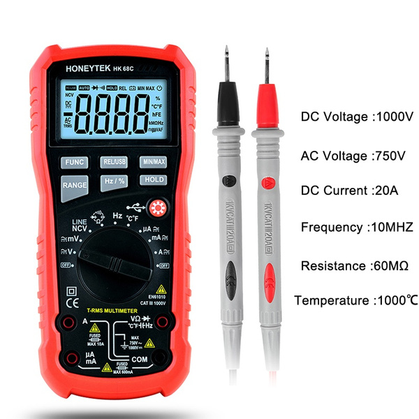 Digital Multimeter Electrical Repair Tester Tools AC/DC Amp Ohm Voltage ...