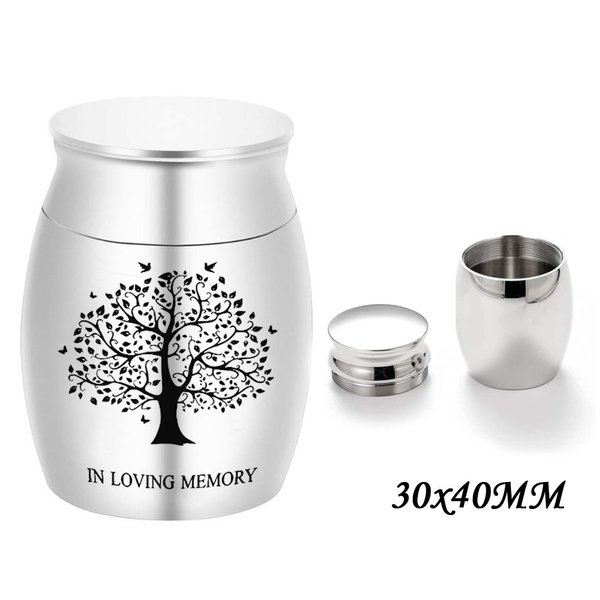 30x40mm Small Urns for Human Ashes Aluminum Alloy Small Cremation Urns for Dad Mom Mini Keepsake ...