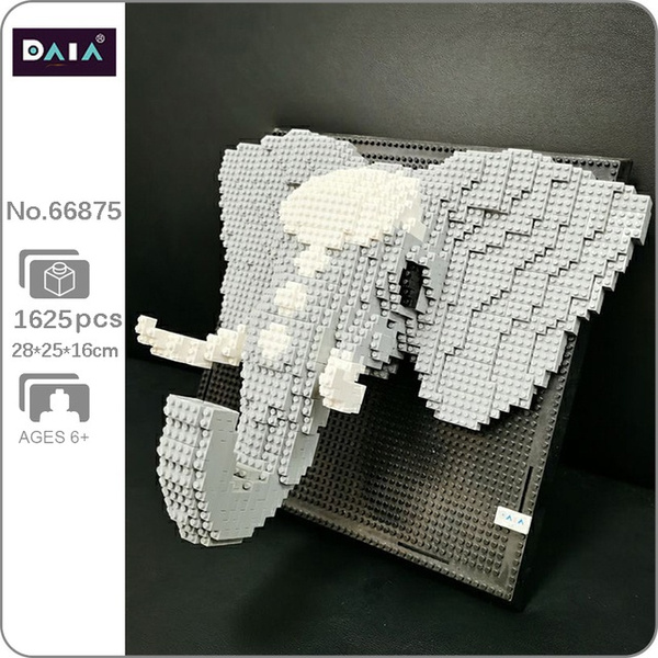 Mini Diamond Block Animal Mural Micro Building Blocks Dragon Elephant ...