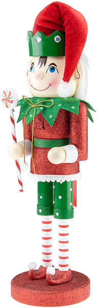 Clever Creations Santa's Elf 6 Inch Traditional Wooden Nutcracker ...